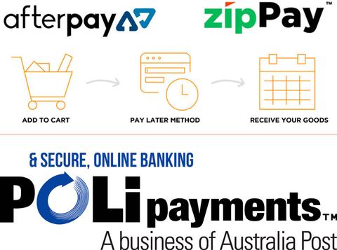 Three new payment options. Two Layby Checkout Options - zipPay vs Afte