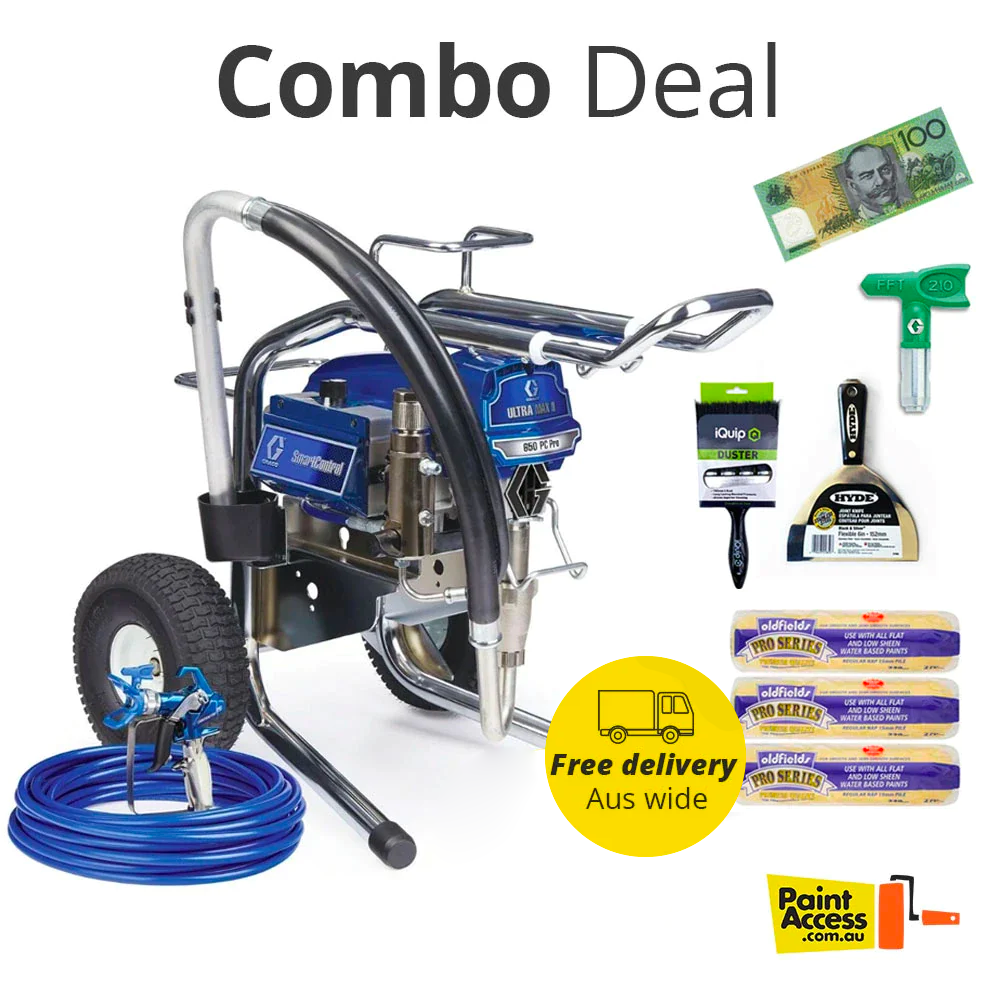 Graco Ultra Max II 650 PC Pro Lo Boy Airless Sprayer 26C979 Combo